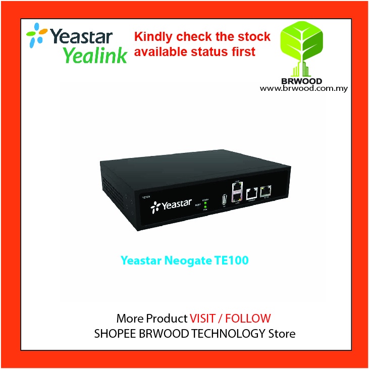 YEASTAR TE100: NEOGATE 1E1 TE SERIES E1/T1/PRI VOIP GATEWAY | Shopee Malaysia