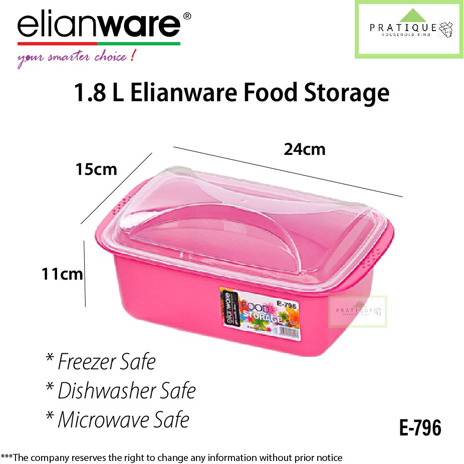 Elianware Plastic Food Storage / Bekas Makanan / Toast Container ...