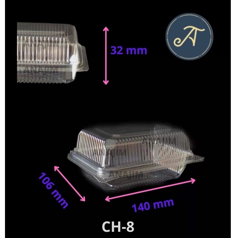 HIRO CH-8 Transparent Plastic Food Container (50pcs) | Shopee Malaysia