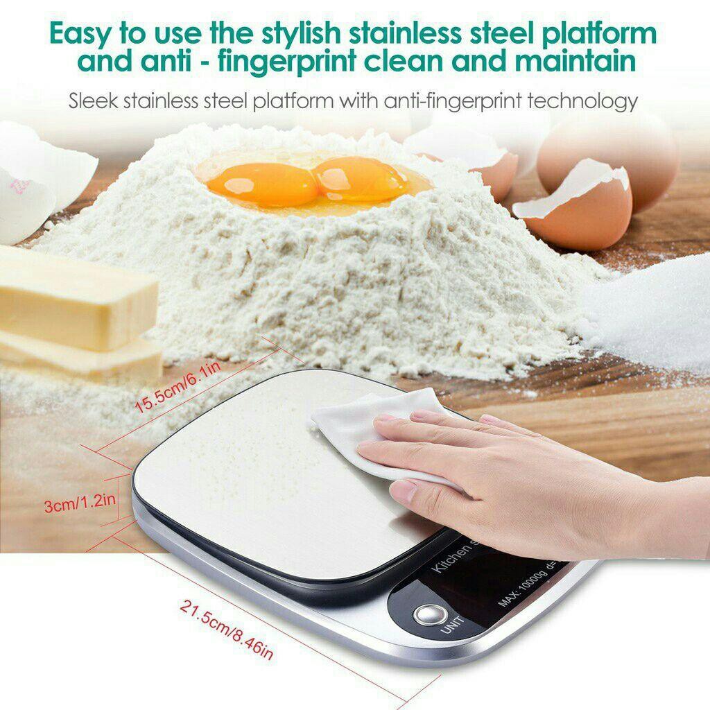 🔥🔥READY STOCK🔥🔥THE BAKER Digital Kitchen Scale Stainless Steel ...