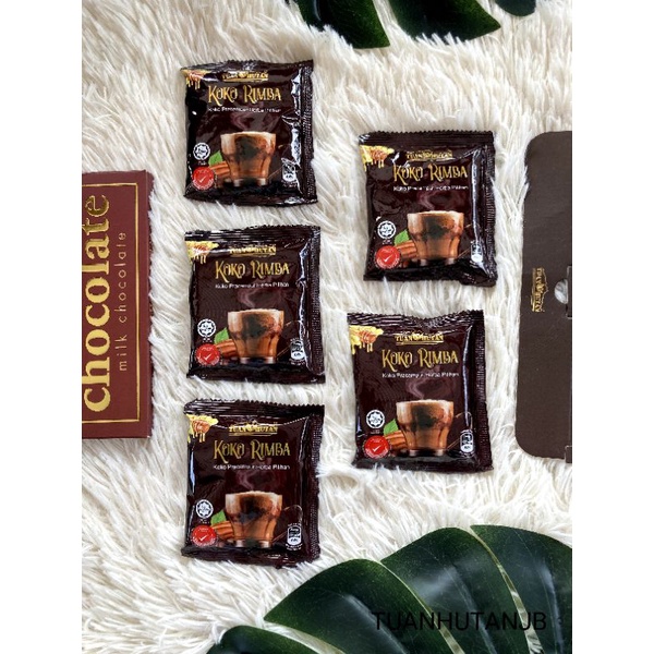 Tuan Hutan Koko Rimba Belgium Chocolate Tanpa Gula / No Sugar Per Sachet Mejar Fitri | Shopee ...