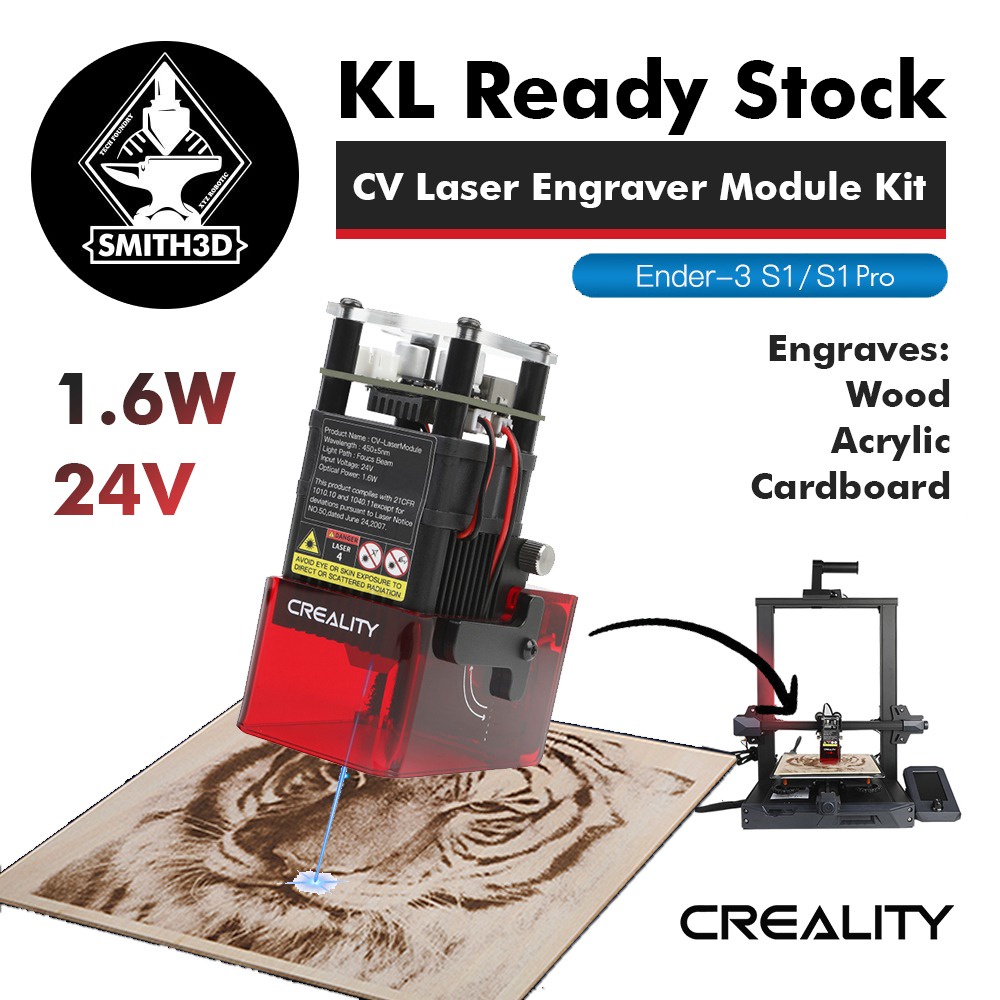 Creality CV Laser Engraver Module Kit 1.6W for Ender-3 S1 3D Printer 2 ...