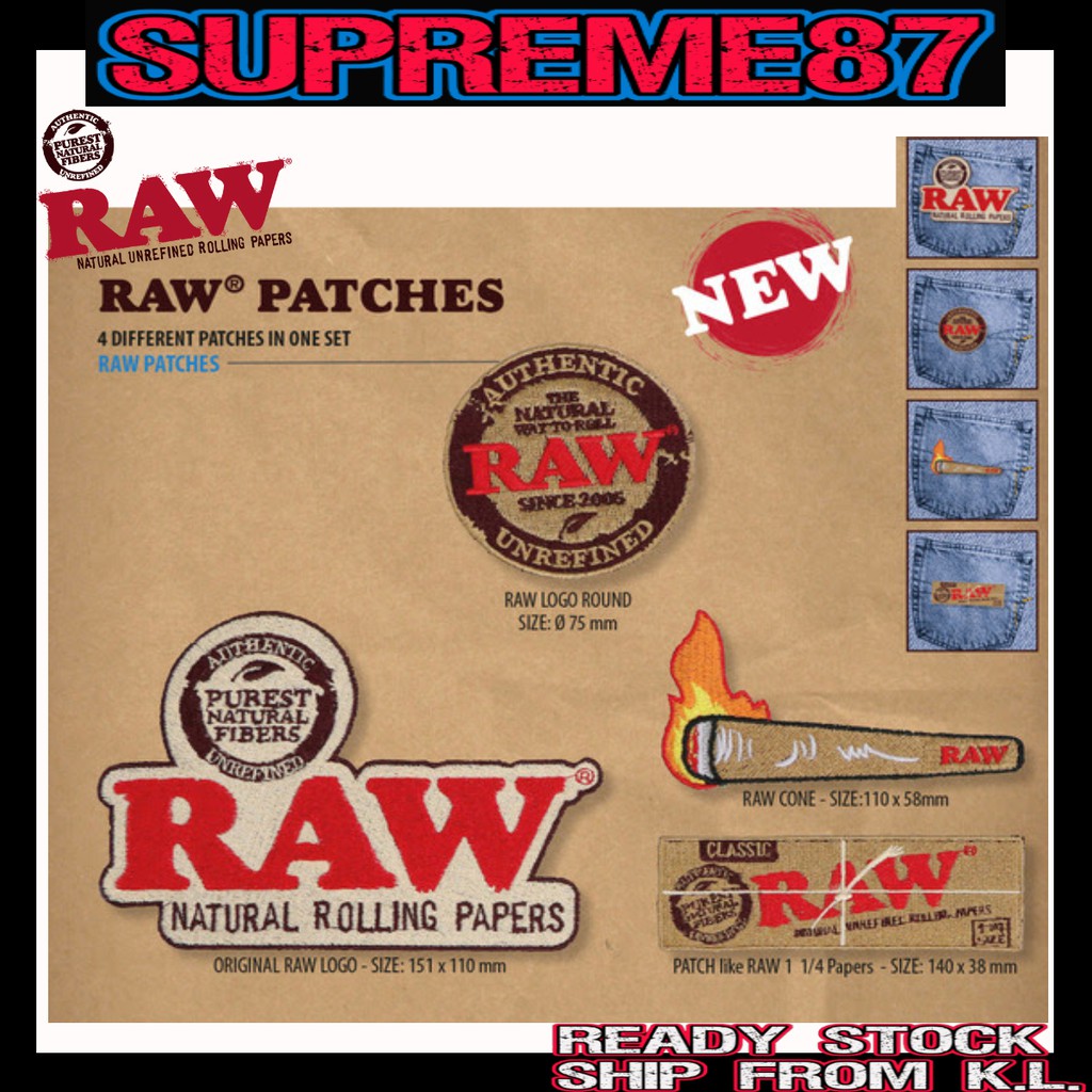 RAW Collection Patches Pack With 4 Designs | Shopee Malaysia