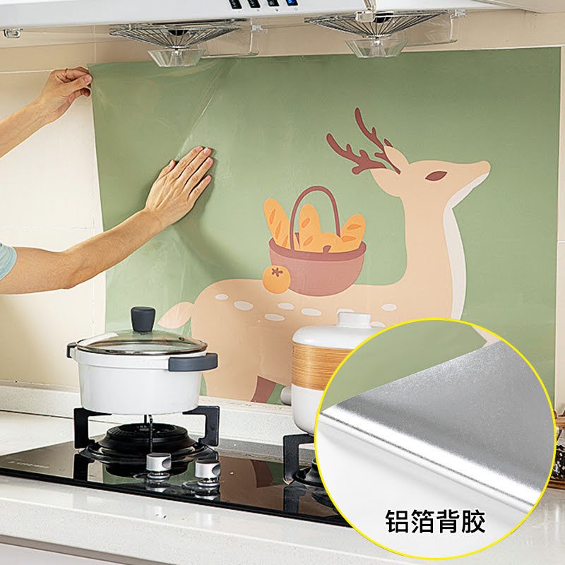 High Temperature Resistant Anti-Oil Kitchen Wall Sticker Easy Cleaning ...
