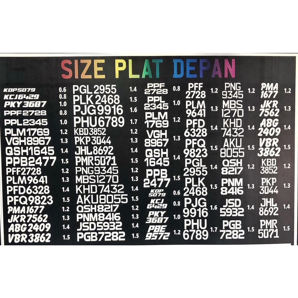 NUMBER PLATE DEPAN STICKER🔥🔥🔥 (Ada Free Sticker) | Shopee Malaysia