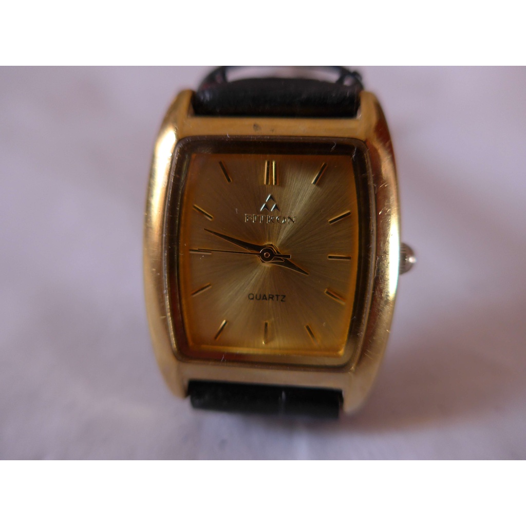 Fitron Quartz Rectangular Gold Plated Watch | Shopee Malaysia
