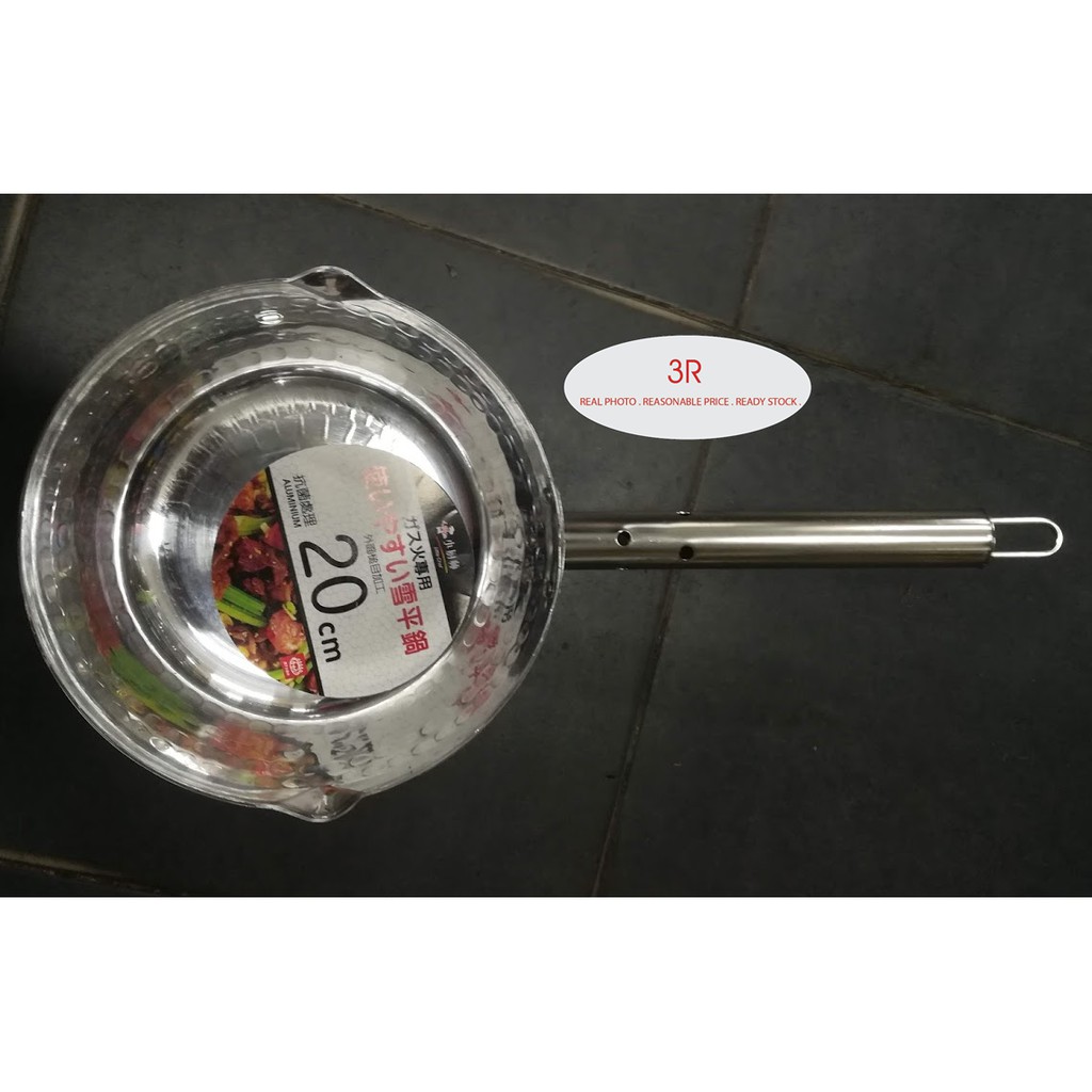 Japanese Aluminium Sauce Pan Cooking Pot ALUMINIUM SNOW PAN STL HANDLE ...