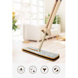 A1950# 180 DEGREE FLIP DOUBLE SIDE MICROFIBER FLAT MOP SET 双面纤维拖把 ...