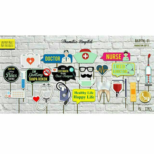 Props PHOTOBOOTH HOSPITAL | Birthday PHOTO PROPERTIES DECORATIONS ...