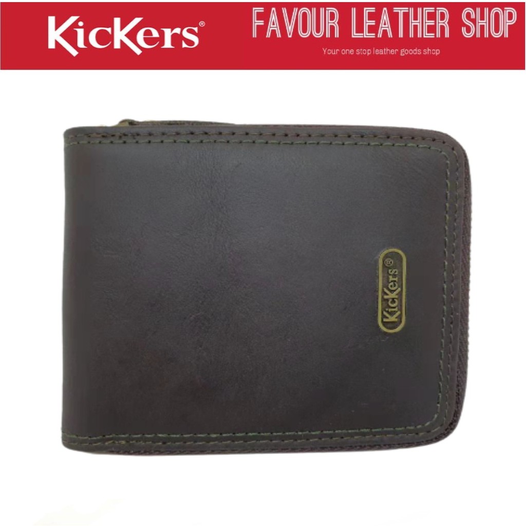Kickers Genuine Leather Zip Wallet With Mid-Flip (KDIF-Z-50593 ...