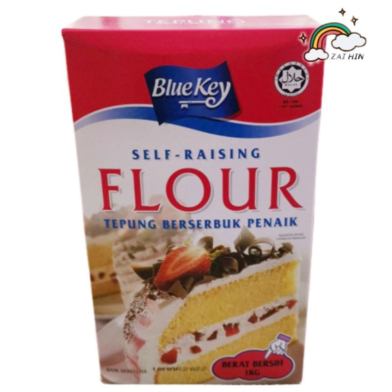 BLUE KEY SELF-RAISING FLOUR TEPUNG BERSERBUK PENAIK 自发面粉 1KG | Shopee ...