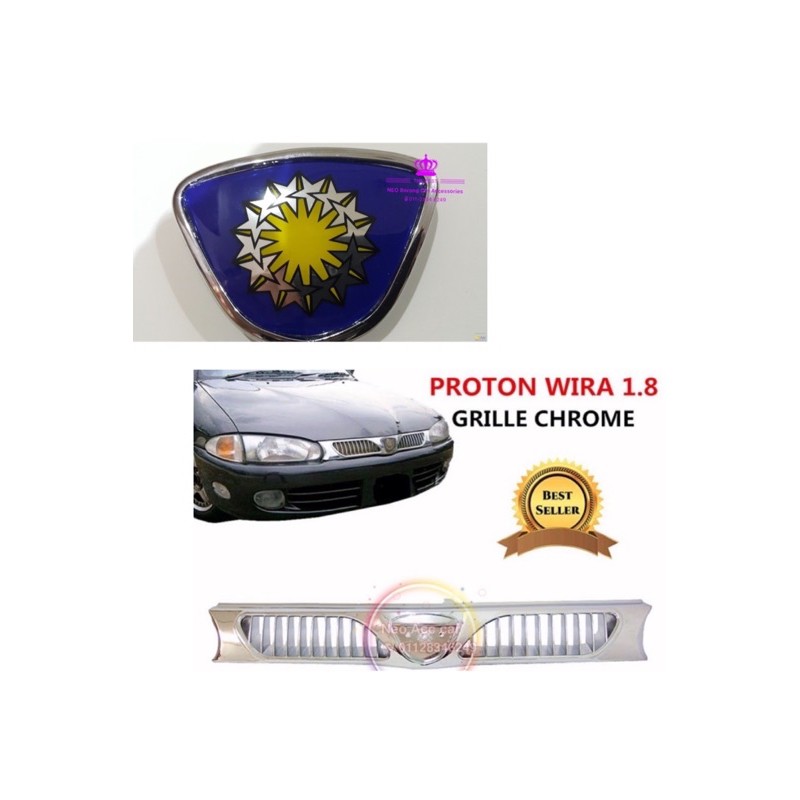 WIRA 1.8 GRILLE CHROME + WIRA UK LOGO | Shopee Malaysia
