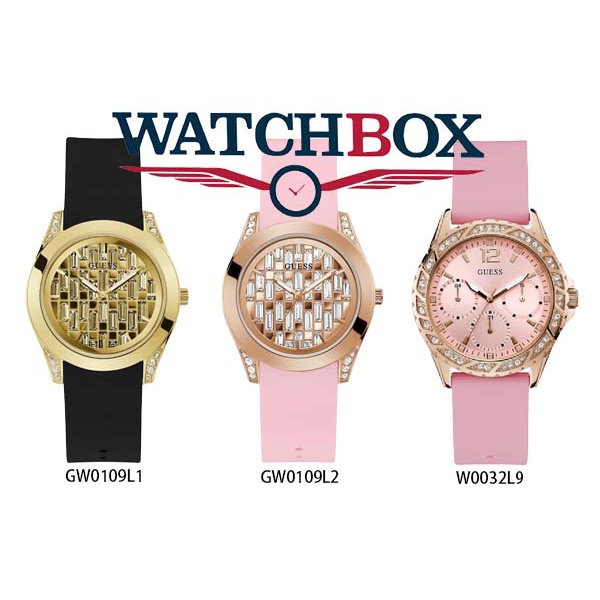Original GUESS Ladies Watch Rose Gold Crystal Little Woman GW0109L1 ...