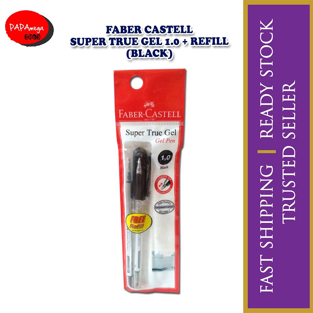 FABER CASTELL SUPER TRUE GEL 1.0 + REFILL (BLACK) | Shopee Malaysia