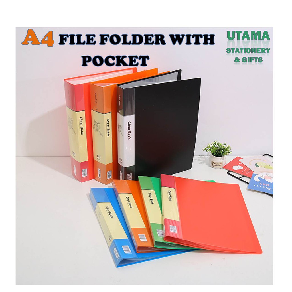 A4 10/20/30/40 FILE STORAGE/POCKET FILE FOLDER/CERTIFICATE FOLDER/FILE ...