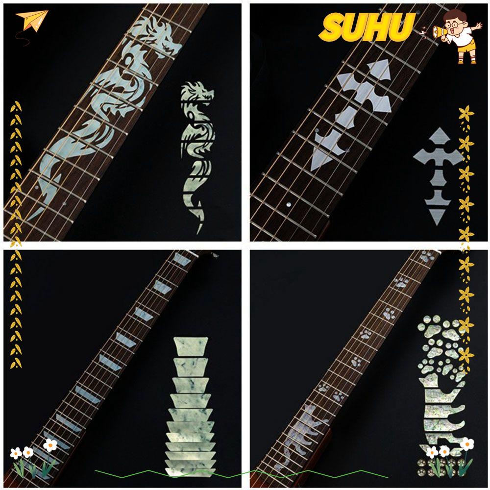 SUHU High Quality Fretboard Sticker 22 Styles Cross Inlay Decals Ultra ...