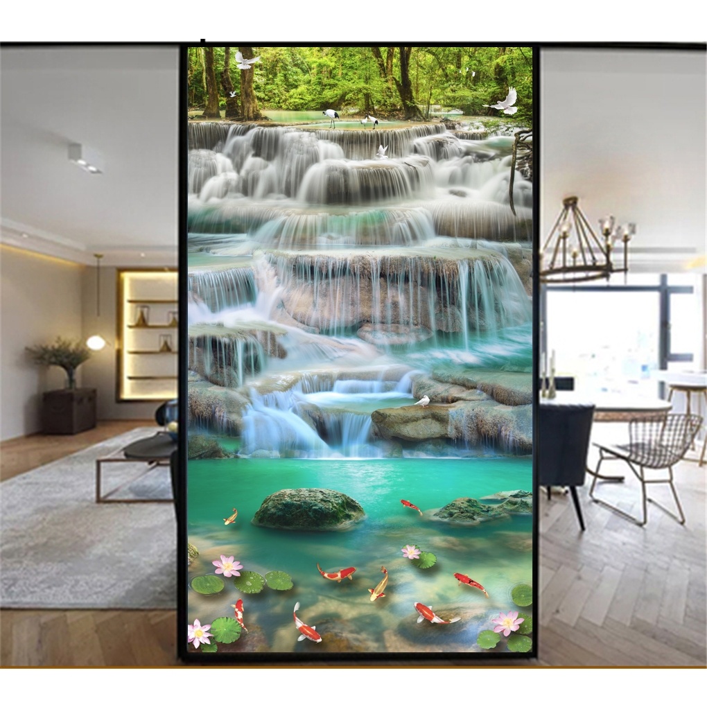 Decorative Windows Film Privacy Beautiful Scenery Stained Glass Window ...