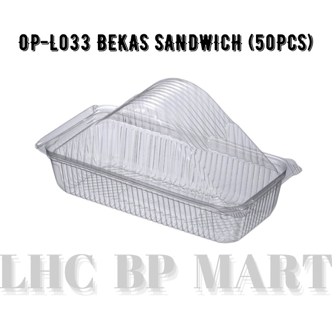 [LHC] OP-L033 BEKAS SANDWICH / PP DISPOSABLE PLASTIC SANDWICH CONTAINER / BEKAS PLASTIK ROTI ...