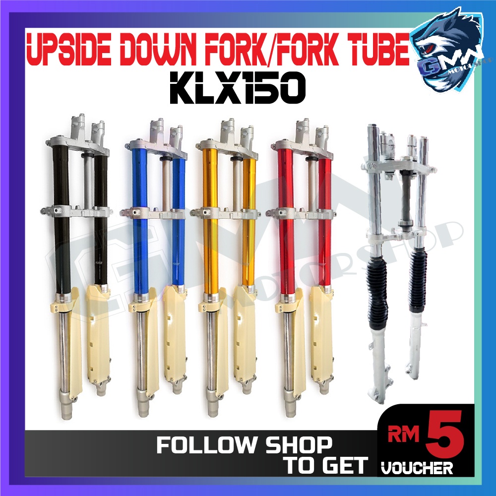 KLX UPSIDE DOWN FORK GOLD / RED / BLACK /BLUE 98CM KAWASAKI KLX150 FRONT FORK UPSIDE DOWN SHOCK ...