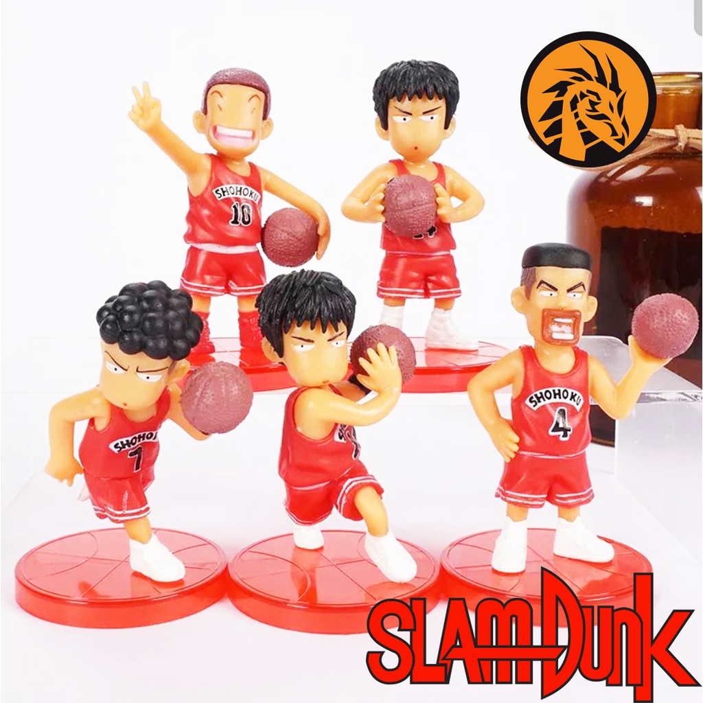 Complete Set Of 5 Slam Dunk Model SlamDunk Size 7 Cm. Premium Grade ...