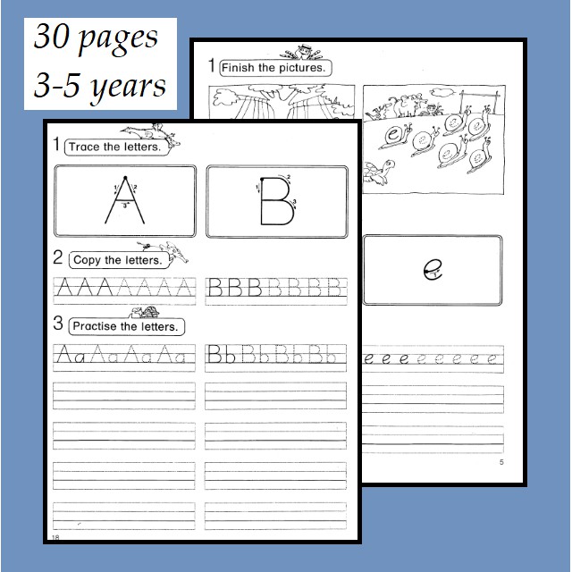 My First Handwriting Book 30pages of Fun Writing for Kids age 3-5years ...