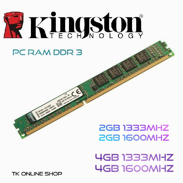 Kingston CPU / Desktop Ram DDR 3 2GB /4GB used | Shopee Malaysia