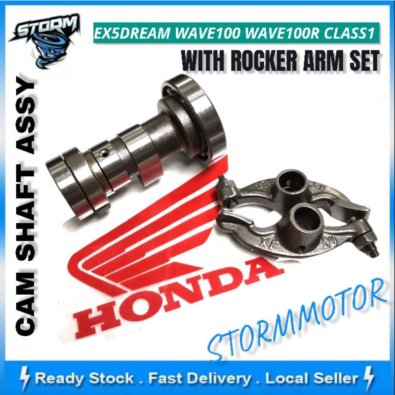 HONDA EX5 DREAM WAVE100 WAVE100R EX5 CLASS1 CAM SHAFT ASSY WITH ROCKER ARM SET COMBO 2 IN 1 ...