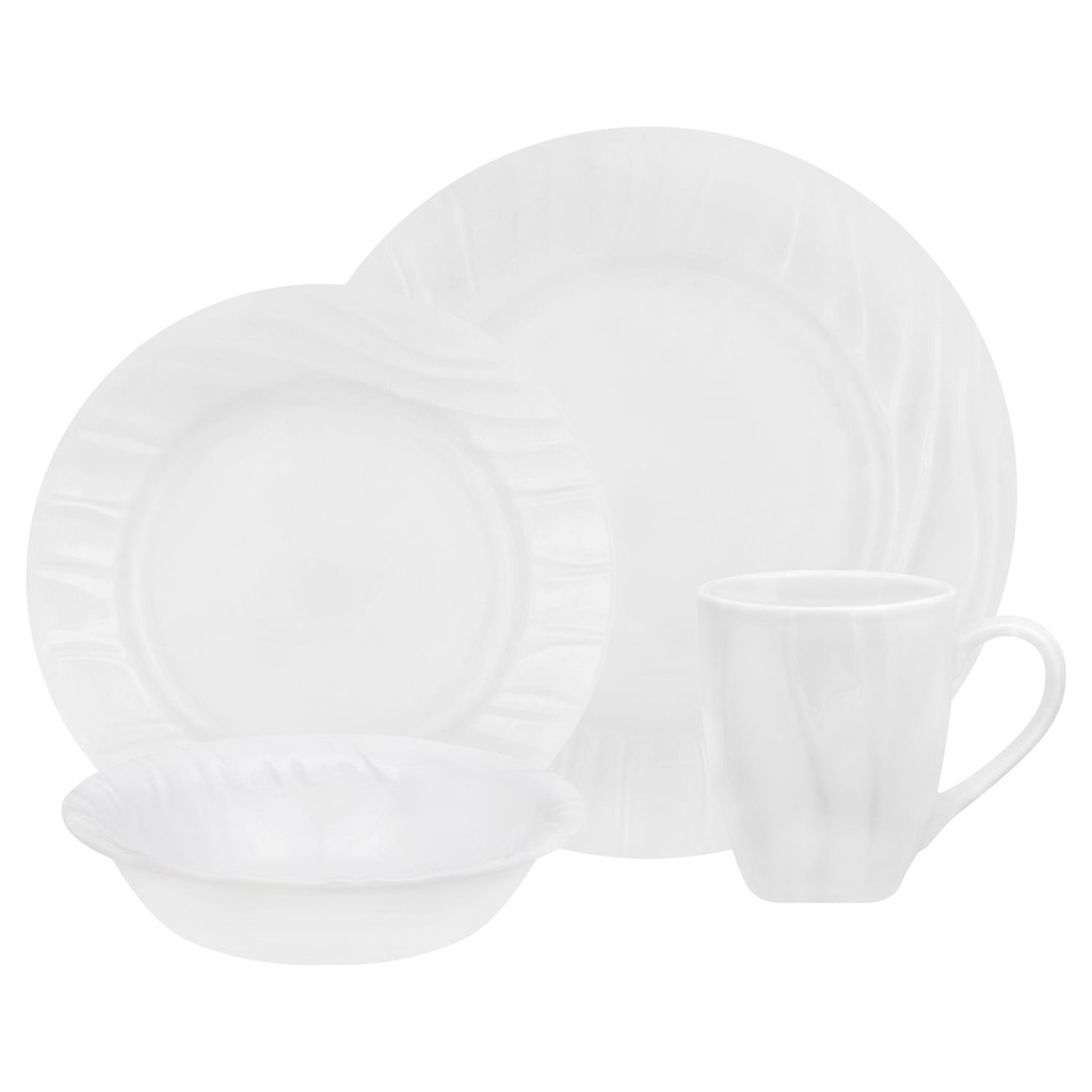 Corelle Boutique Embossed Swept 16pc Dinner Set | Shopee Malaysia