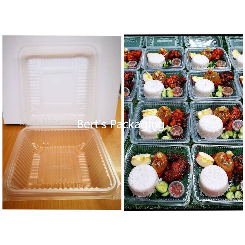 Big Lunchbox with Lid 50pcs | Bekas Nasi Besar 50pcs | Bekas Nasi Ayam ...
