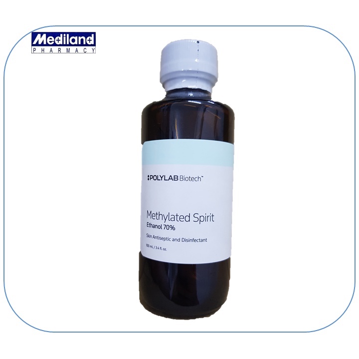 POLYLAB METHYLATED SPIRIT SOLUTION 95% V/V 100ML (ALCOHOL 70%) | Shopee ...