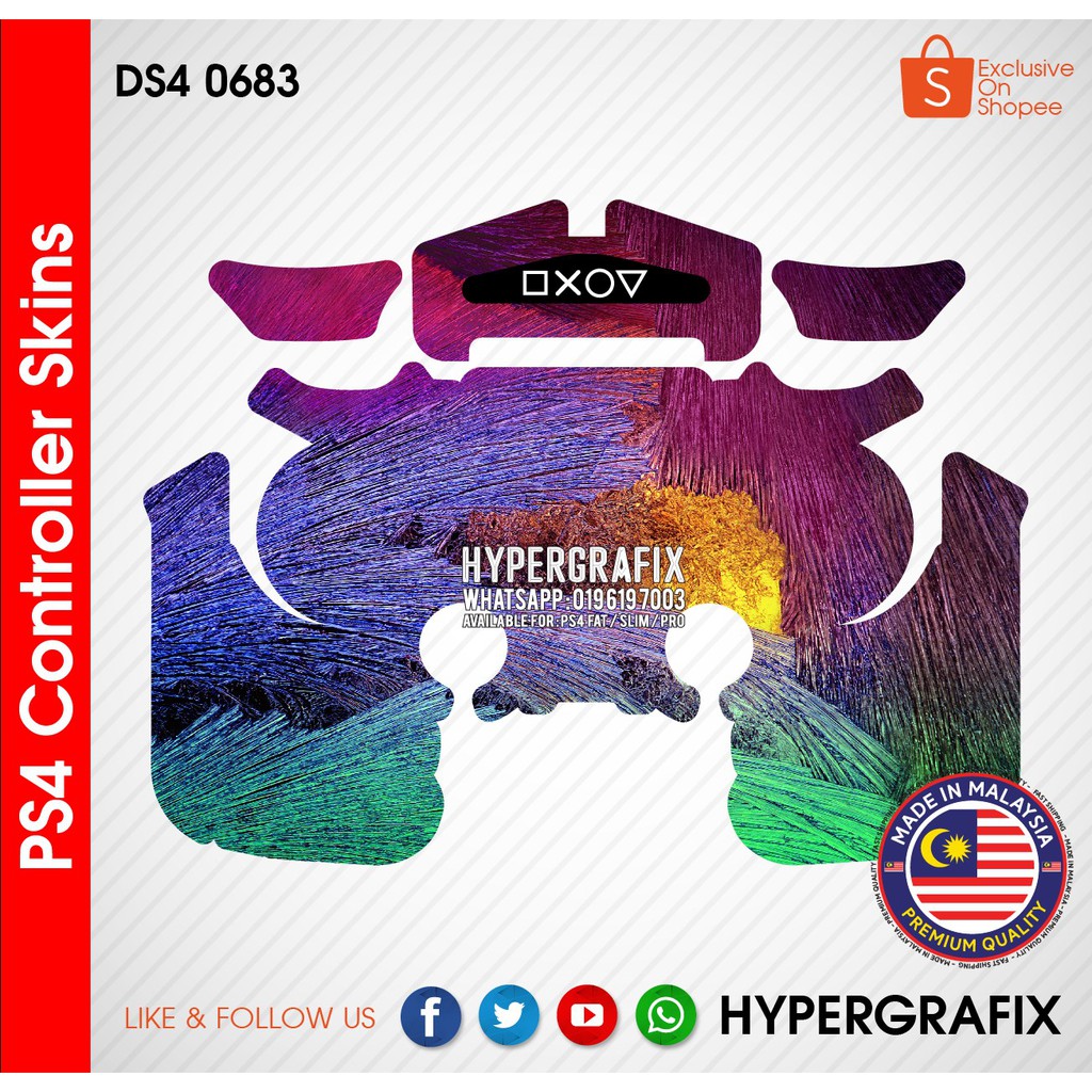 Ps4 Controller Ds4 Skin 0683 Shopee Malaysia