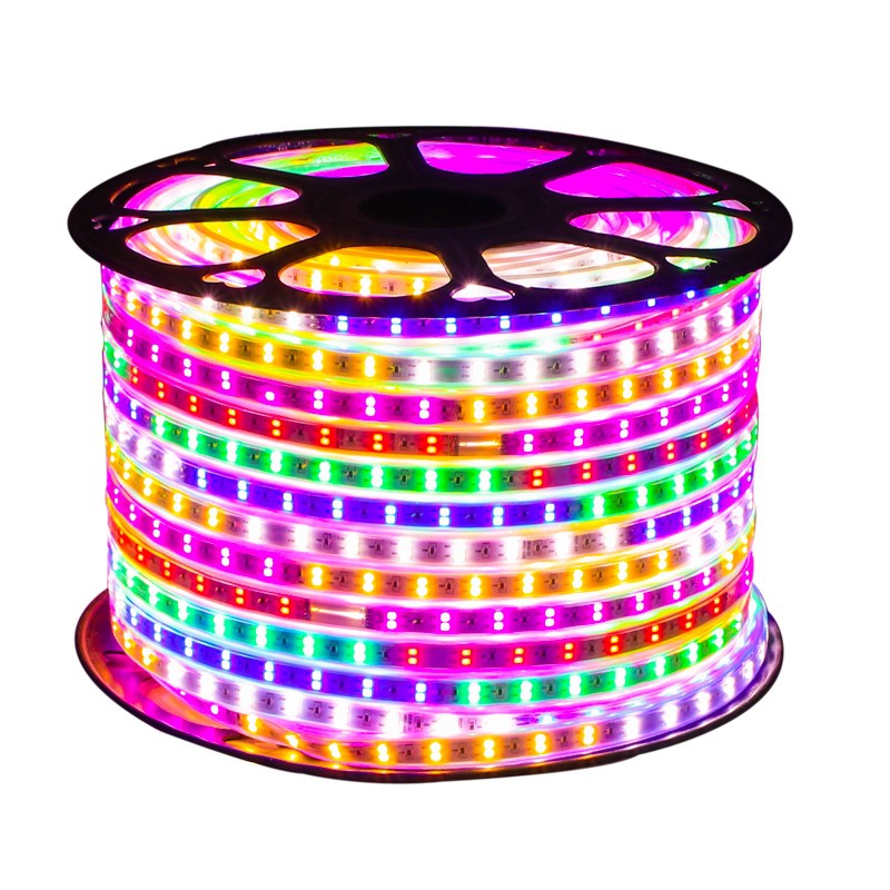 VFS LED Strip 220V 60leds/m Waterproof RGB 5050 Flexible Single Rope ...