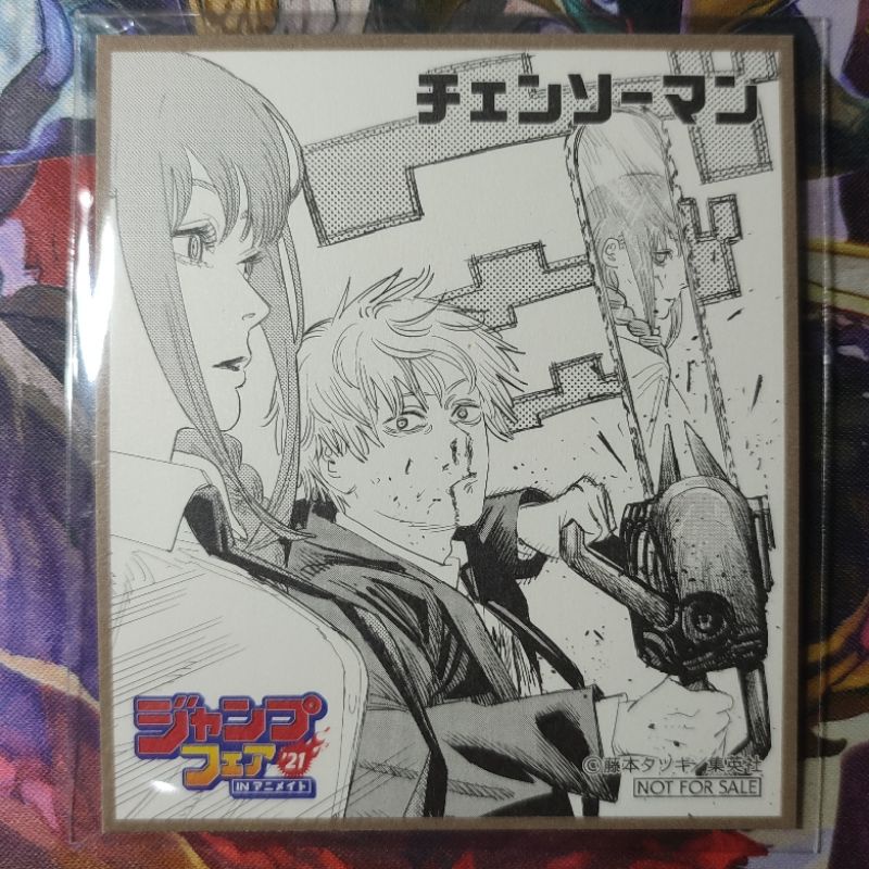 2021 JUMP FAIR : Chainsaw Man Mini Shikishi Animate Limited Color Paper ...