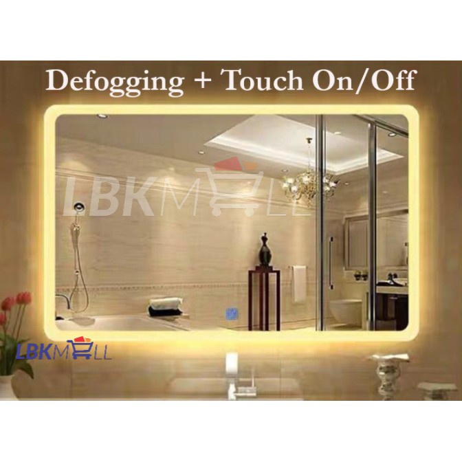 Smart LED Bathroom Mirror Anti Fog Mirror Fancy Decorative Wall Mounted ...