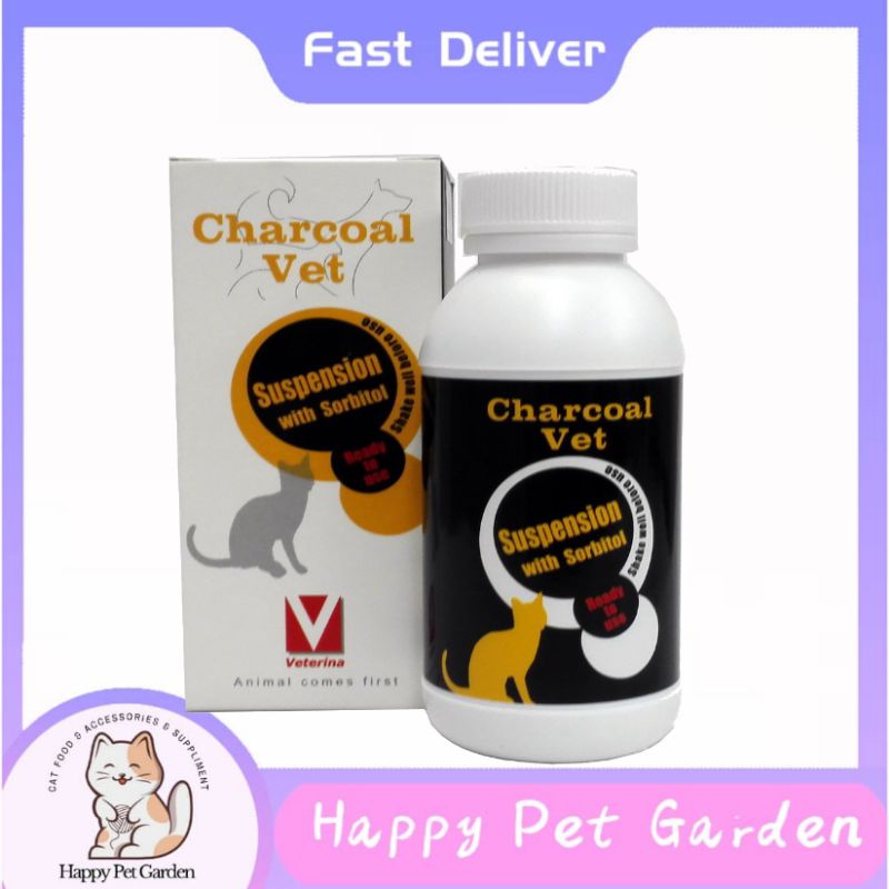 CHARCOAL VET 100ML/Ubat Cirit Birit, Keracunan & Kembung Perut Untuk ...