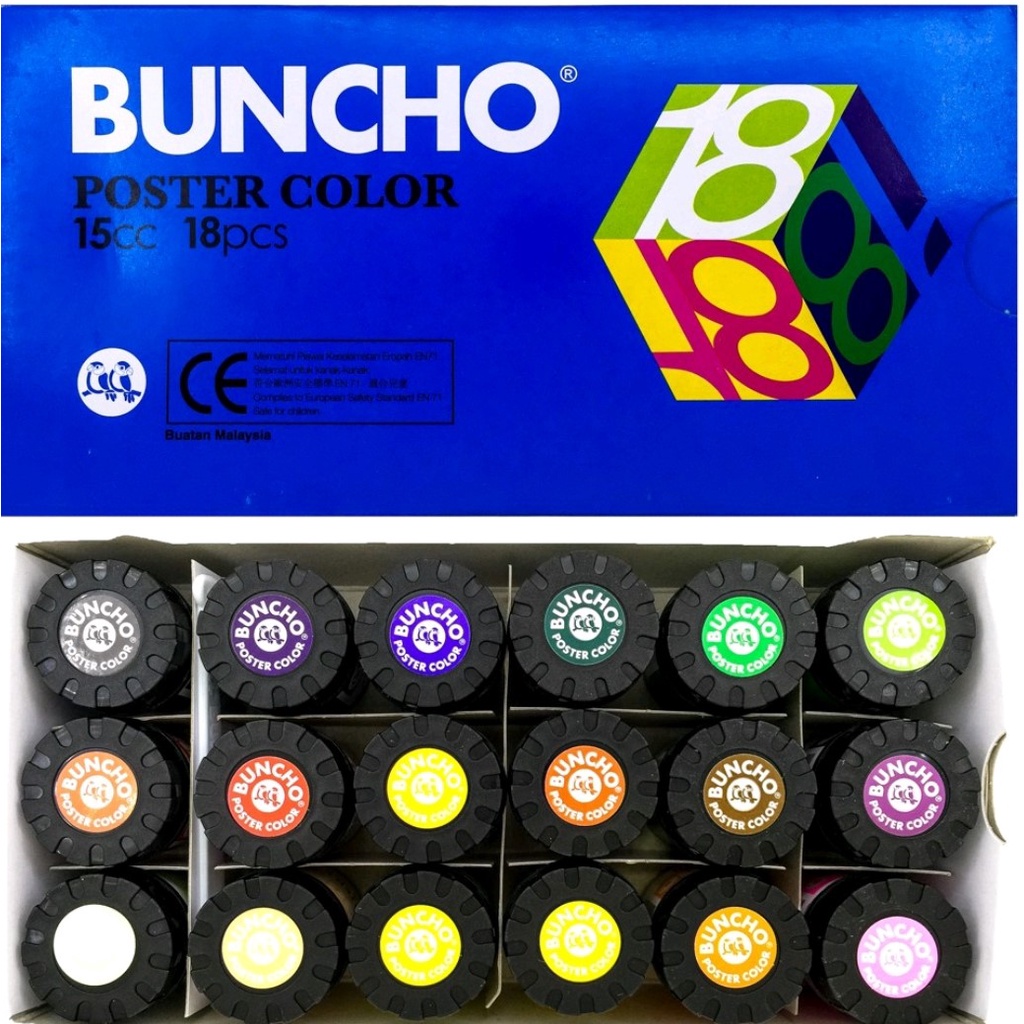 Buncho paster colour 水彩15cc 18colour | Shopee Malaysia