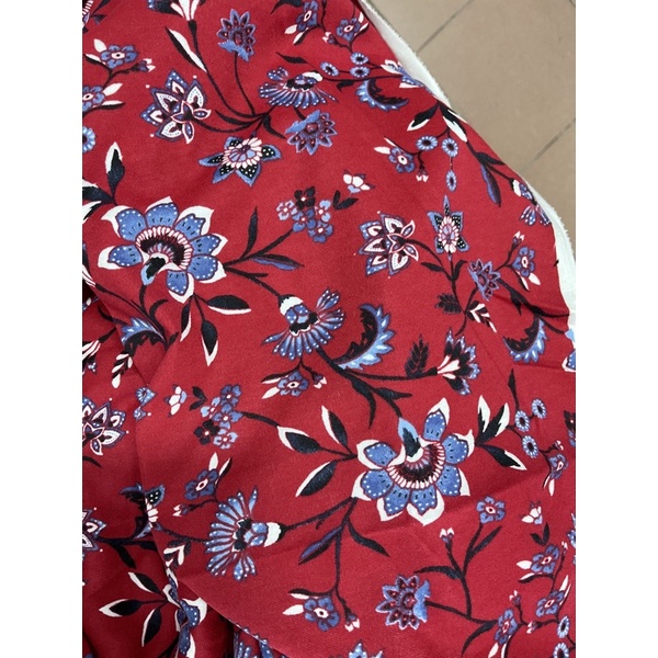 100% cotton jersey kain jenis tebal bunga base merah 1kg | Shopee Malaysia