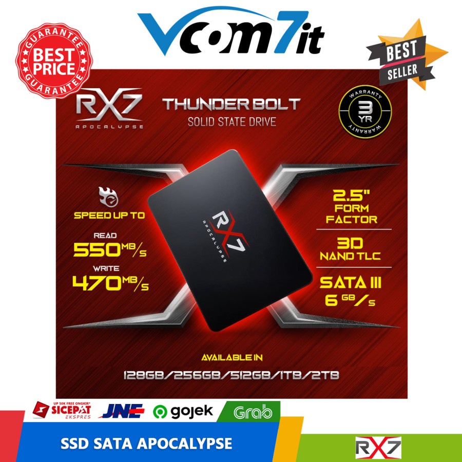 Ssd SATA RX7 Apocalypse 128GB 256GB 512GB 1TB Official Guarantee ...