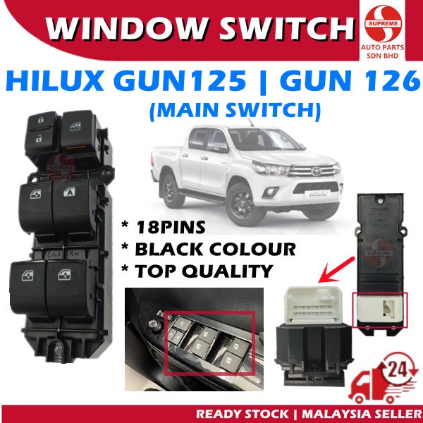 S2U Power Window Switch Toyota Hilux Revo GUN125 GUN126 Main Switch ...