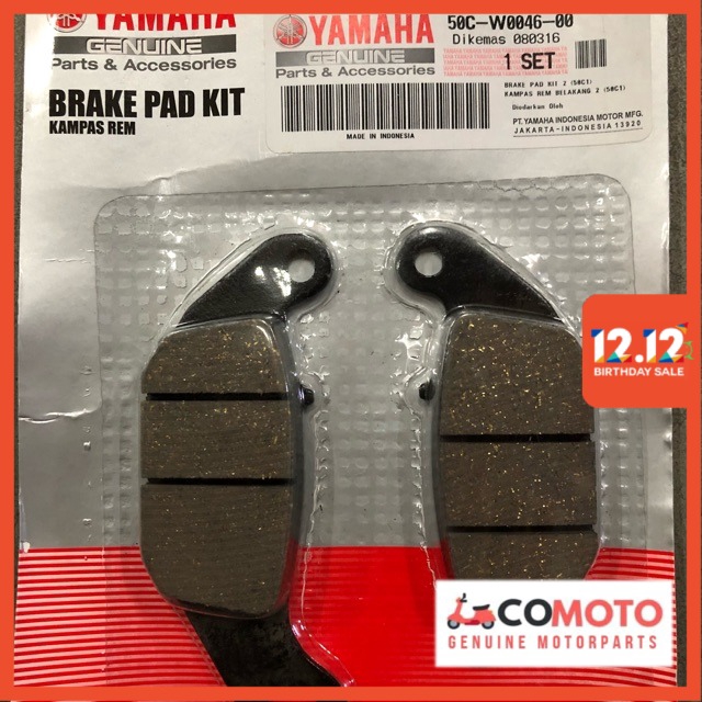 Yamaha Y15 / LC135 / FZ150 Rear Disc Brake Pad 100% Original Yamaha ...