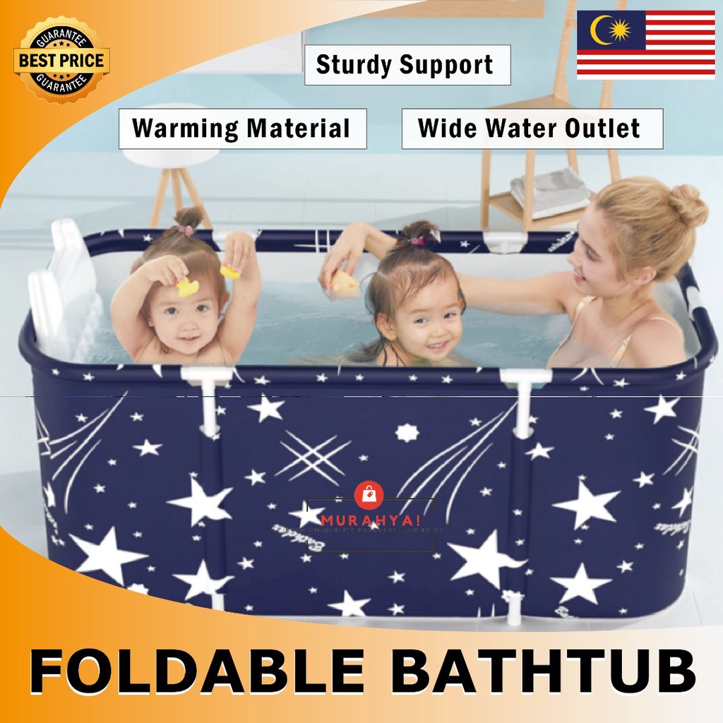 Foldable Bath tub Tab mandi lipat dewasa mudah alih Folding adult kids ...