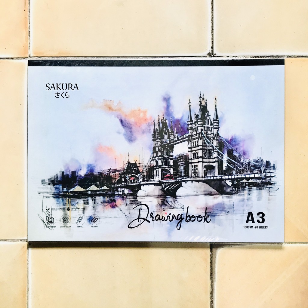 Sakura Drawing Notebook A3 Size - 20 Sheets | Shopee Malaysia