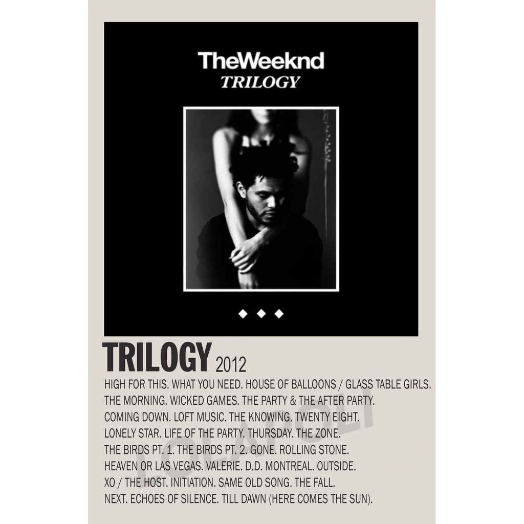 Trilogy Album Cover Poster - The Weeknd | Shopee Malaysia