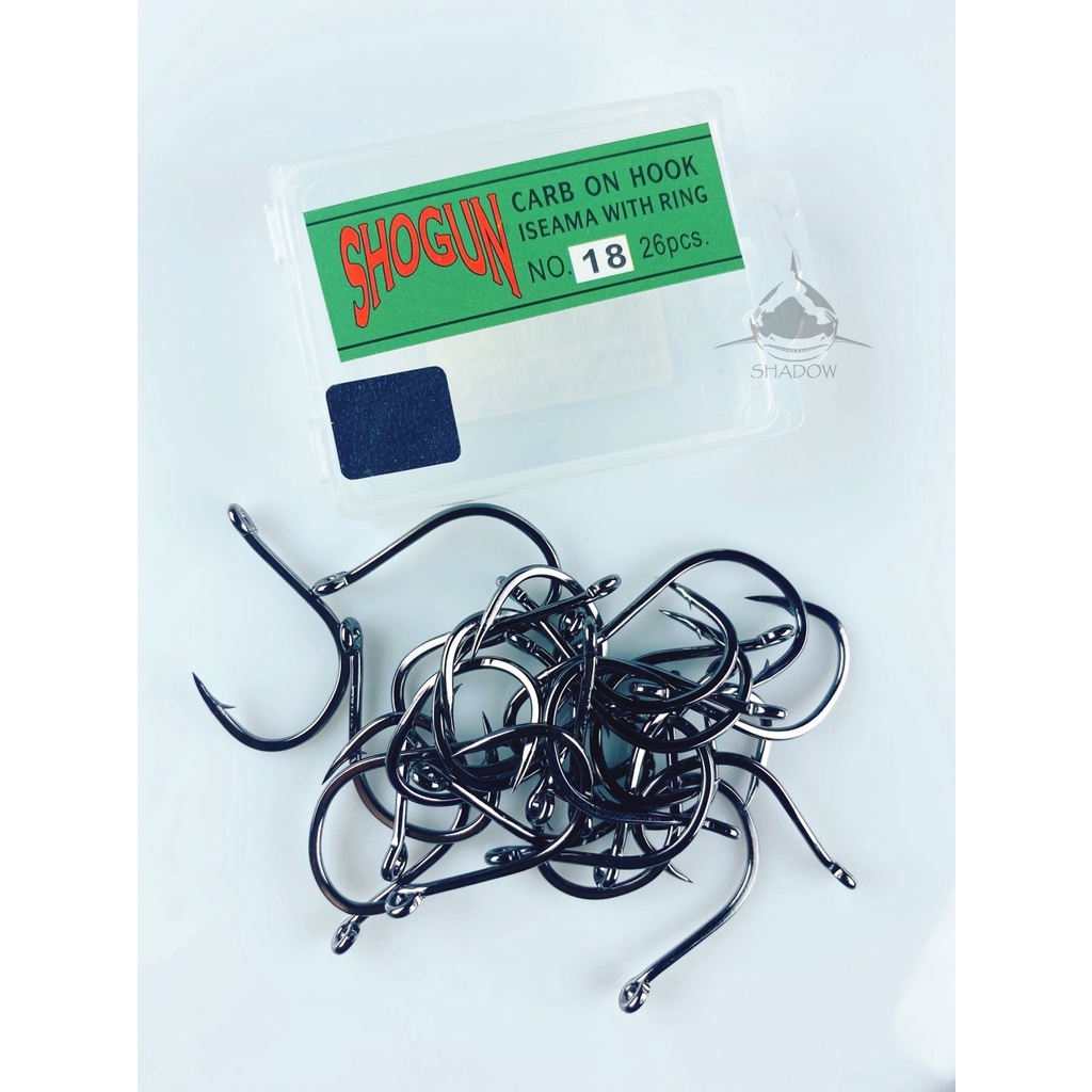 SHOGUN Green Box Twisted Hook Isoma Style Black ISEAMA WITH RING | Shopee Malaysia