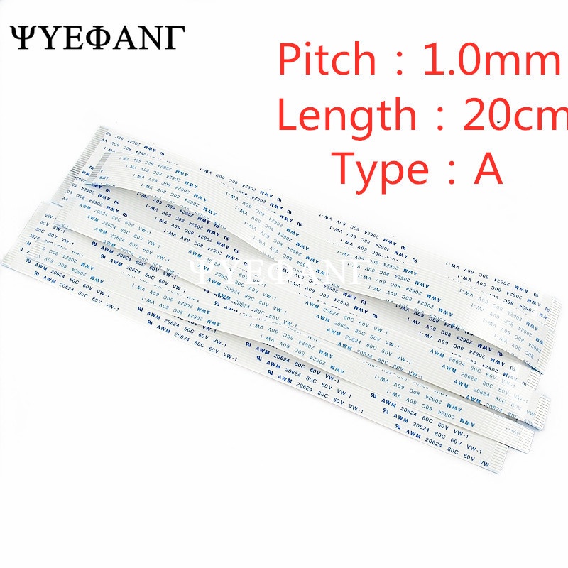 5PCS Flat Flexible Cable 200mm FFC FPC LCD Cable AWM 20624 80C 60V VW-1 FFC-1.0MM 4/6/8/10/12/14 ...