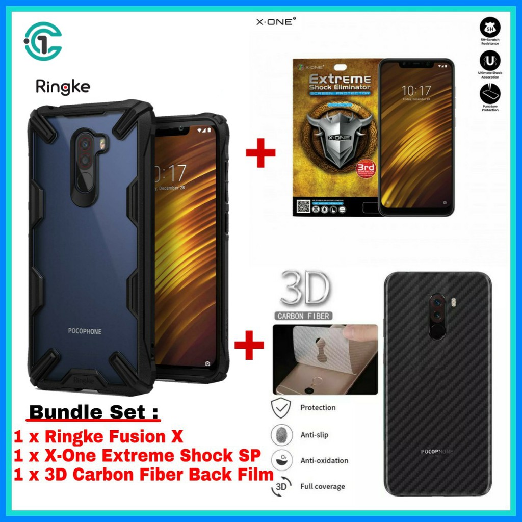 Xiaomi Pocophone Poco F1 Case & Screen Protector【READY STOCK】 | Shopee ...