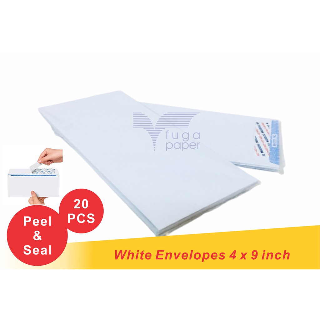 [MASTER PAQ] White Envelopes 4x9inch/Size envelopes/Window & non-window ...