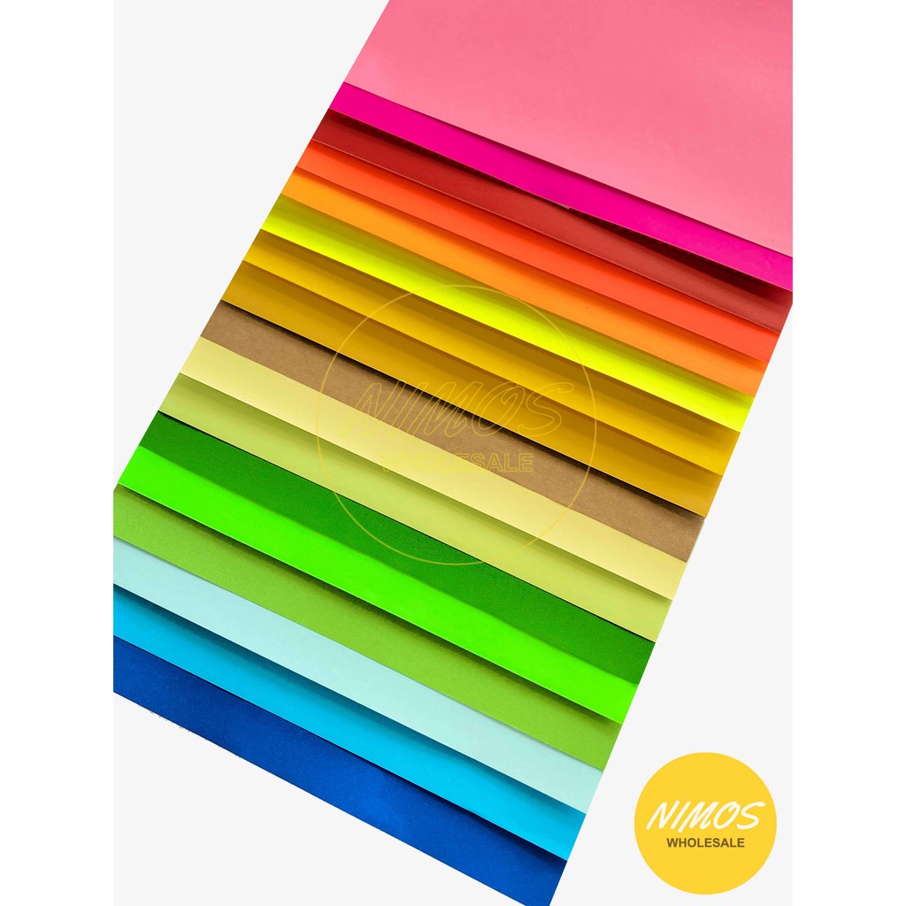 Fluorescent Colour A4 Sticker Paper Kertas Warna Shinning 10keping ...