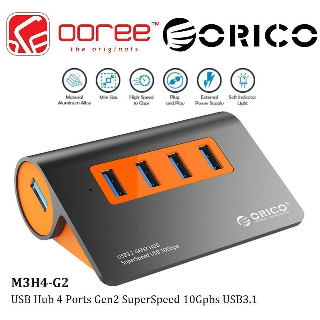 ORICO M3H4-G2 USB HUB GEN2 SUPERSPEED 10GBPS USB3.1 WITH LED INDICATOR SPLITTER ADAPTER FOR PC ...