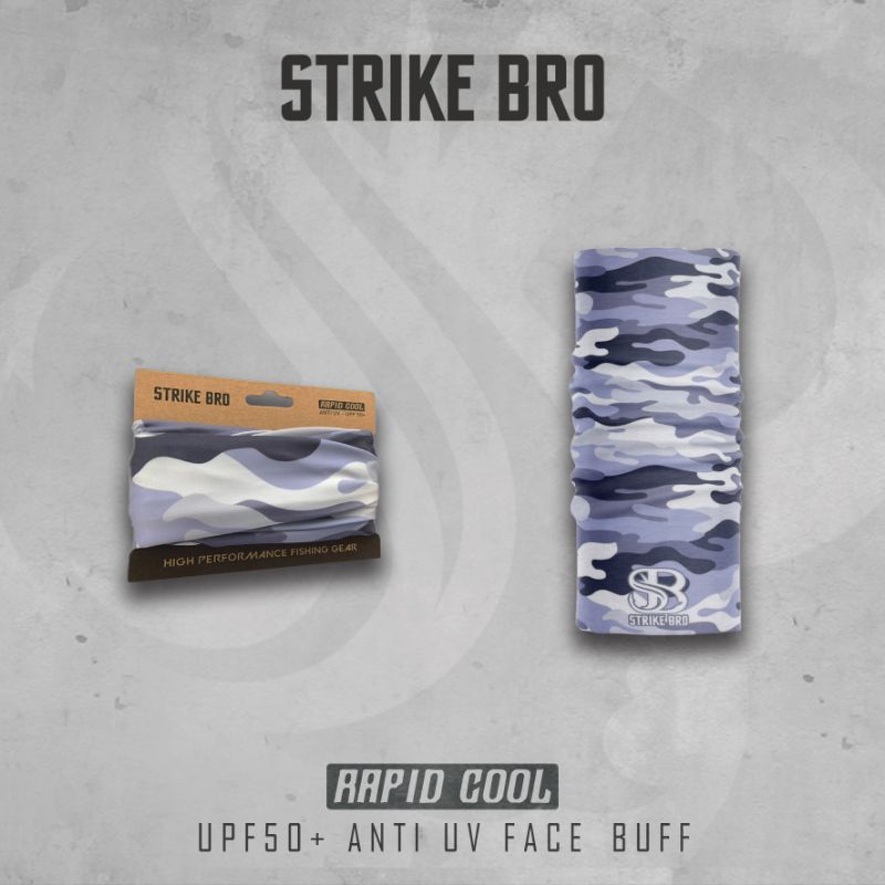 Strike Bro Fishing Anti-UV Face Buff [Grey Camo] | Shopee Malaysia